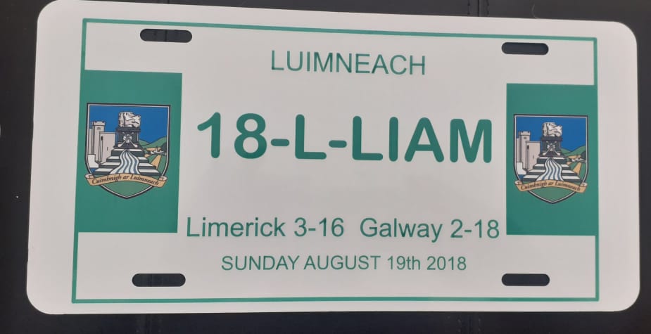 Limerick GAA License plate 2018 – Predatorhandball.com