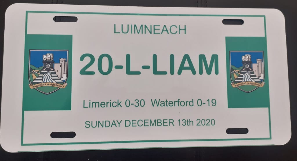 Limerick GAA License plate 2020 – Predatorhandball.com